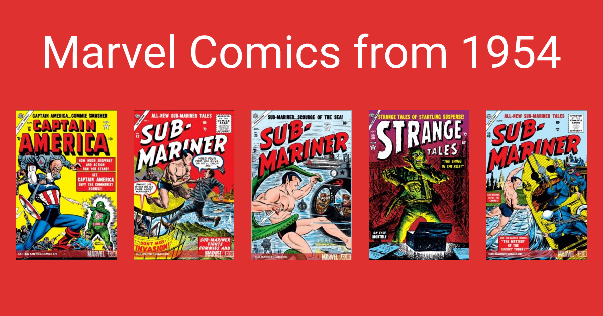 Comics for 1954 | MU by Year
