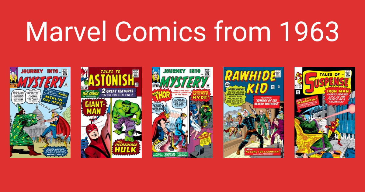 Comics for 1963 | MU by Year