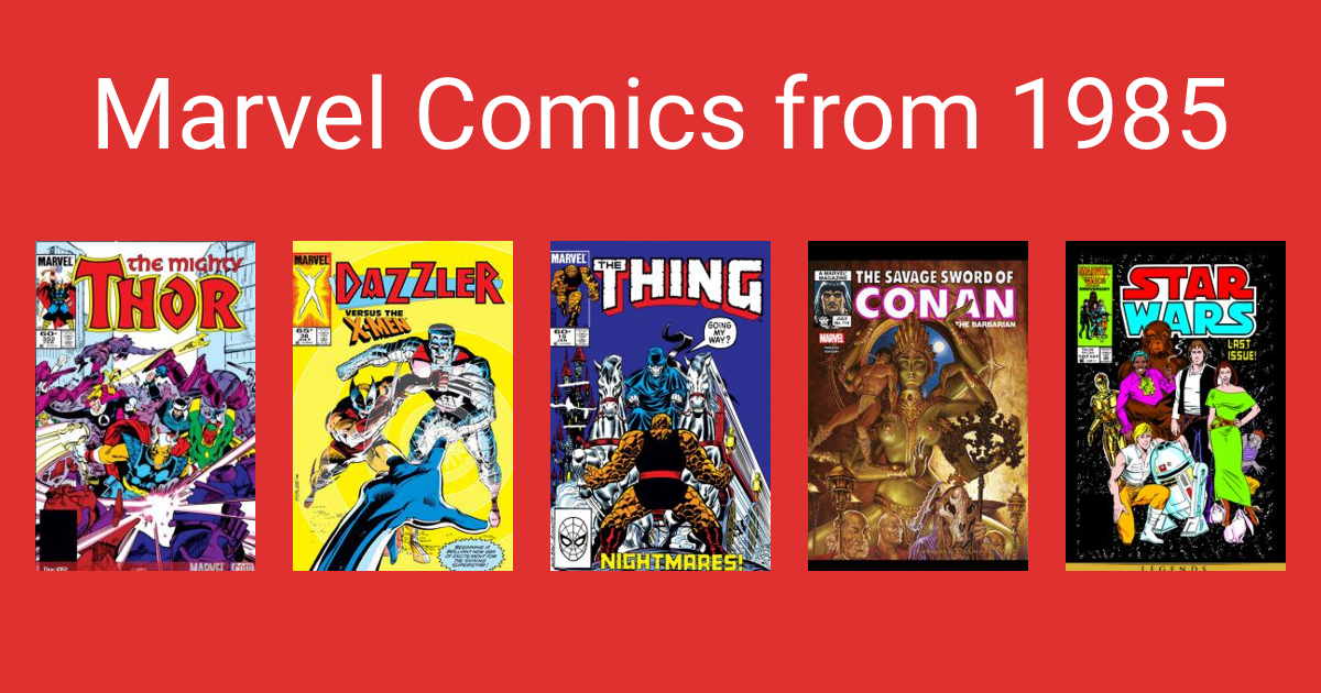 Comics for 1985 | MU by Year